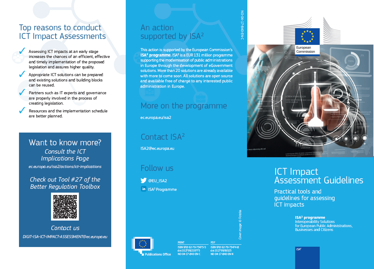 ICT Impact Assessment Guidelines leaflet | ISA²
