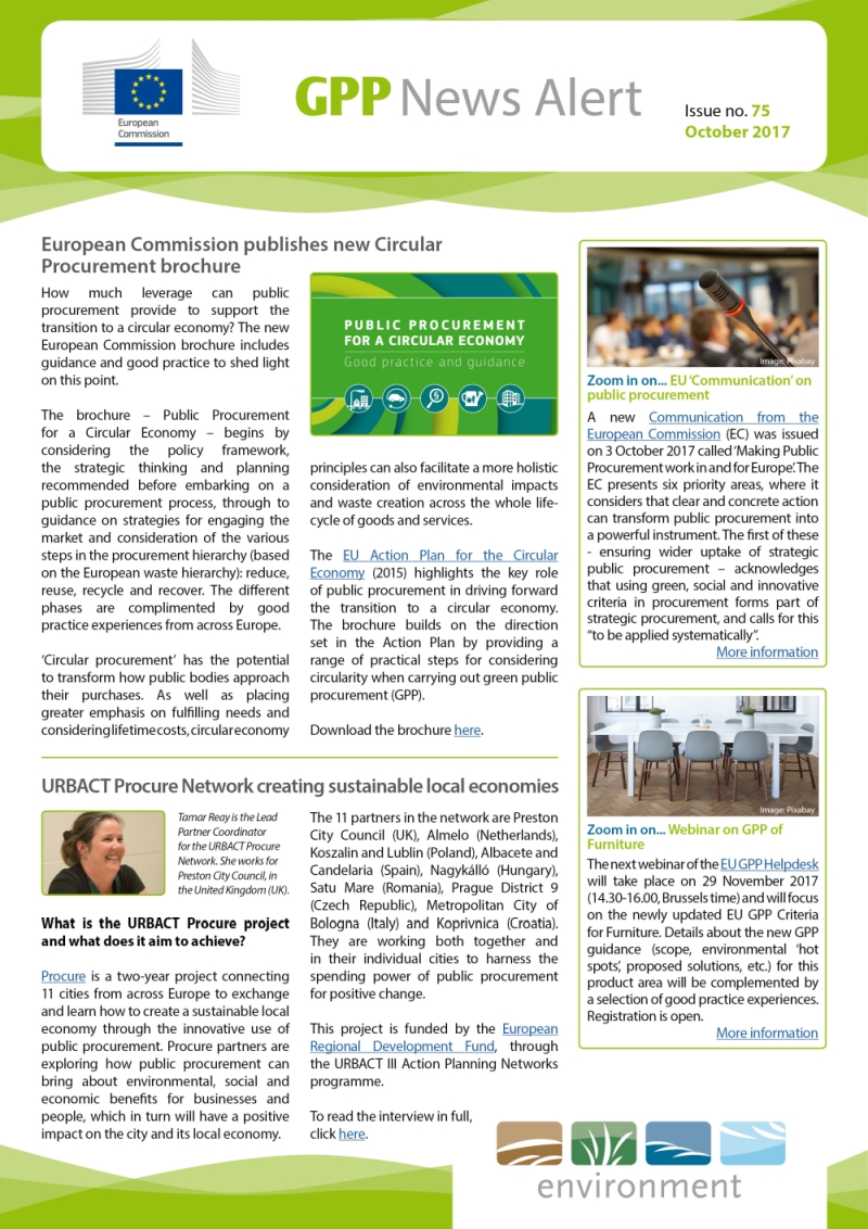 ENVIRONMENT - October GPP News Alert